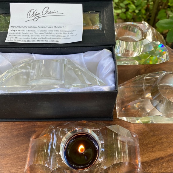 Oleg Cassini Crystal Votives | Accents | Set Of 4 Oleg Cassini Crystal Votives Casa Cassini Home ...